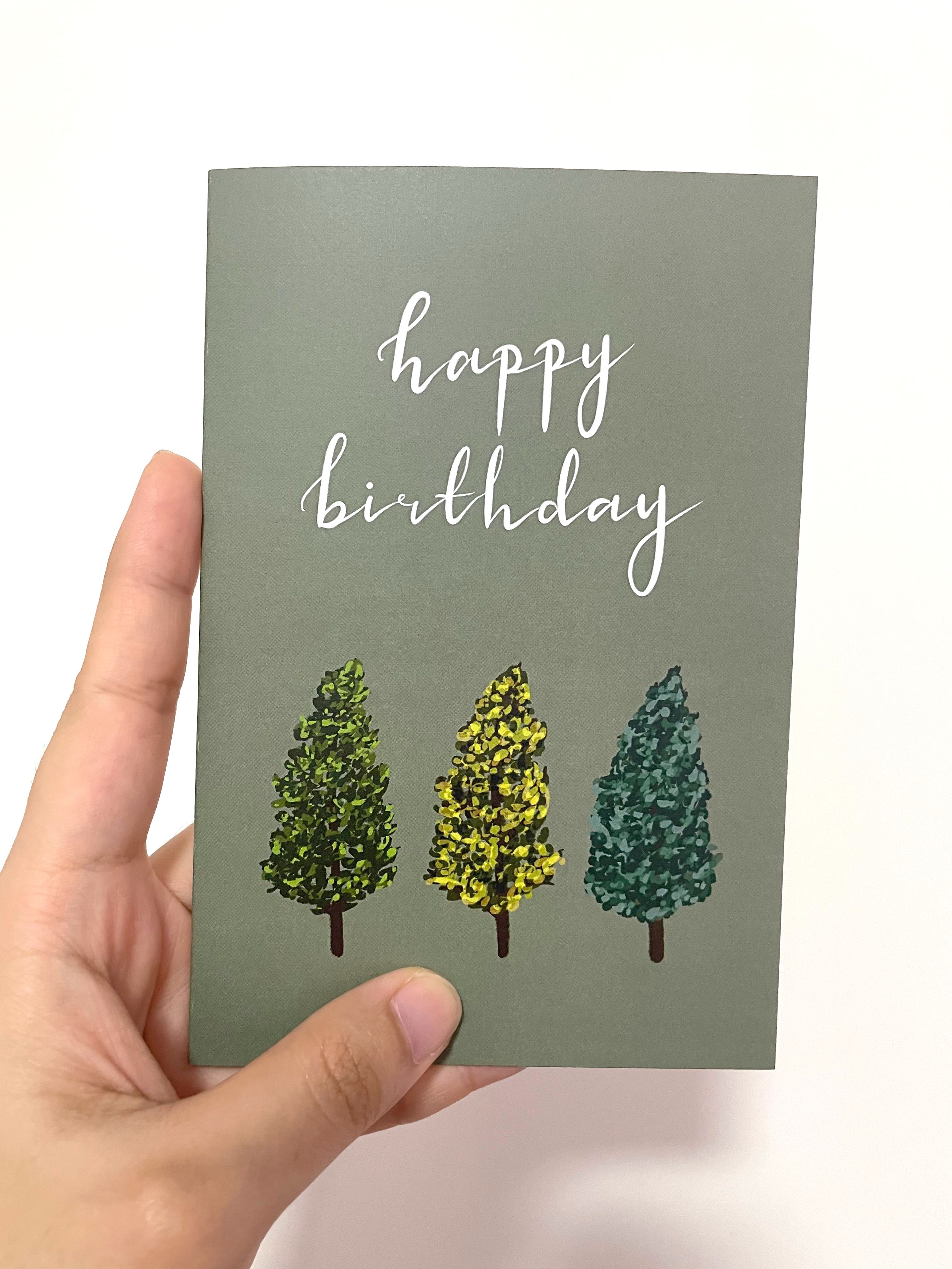 Happy Birthday greeting card - Shades of Pine, Hobbies & Toys ...