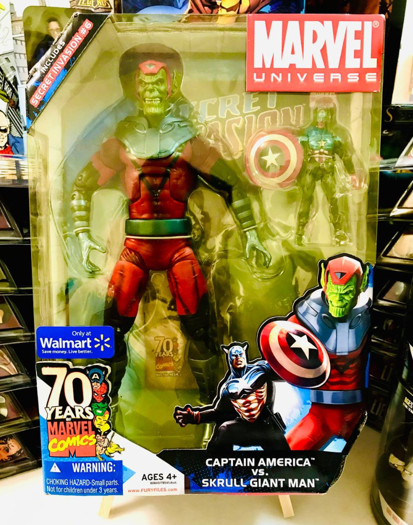 HASBRO 70 YEARS MARVEL COMICS UNIVERSE SERIES - CAPTAIN AMERICA VS SKRULL GIANT MAN, Hobbies ...