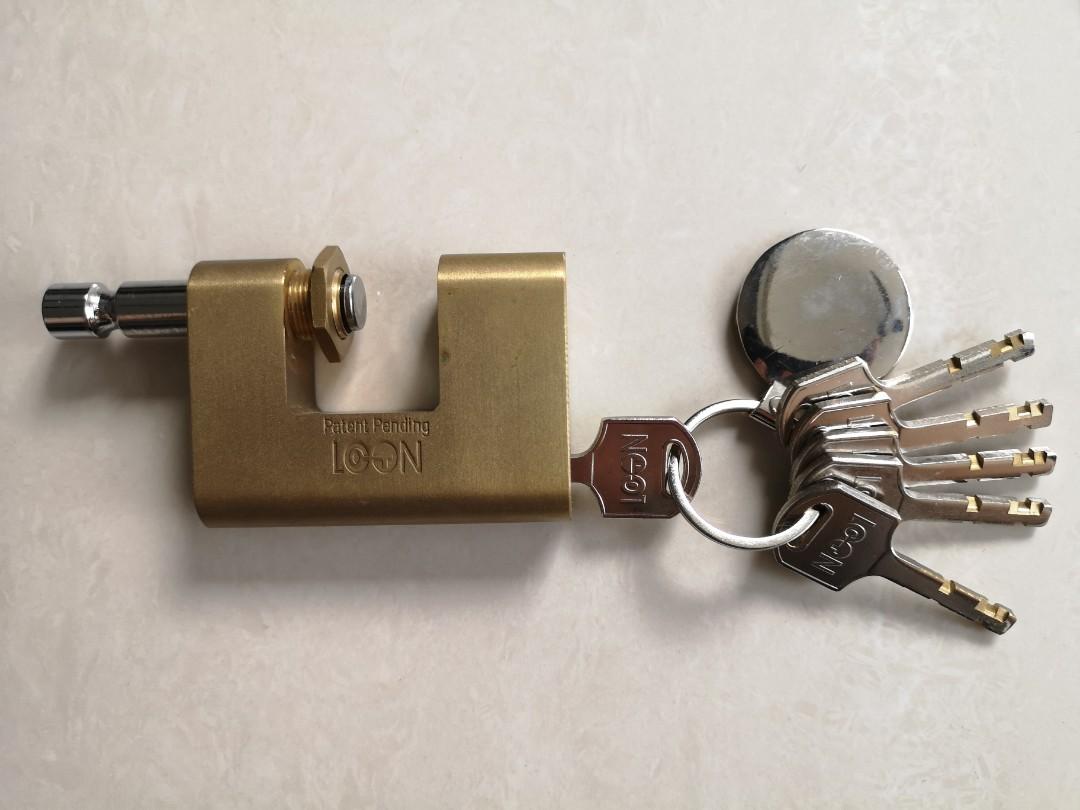 HDB Gate Padlock (Loon Lock), Furniture & Home Living, Security & Locks ...