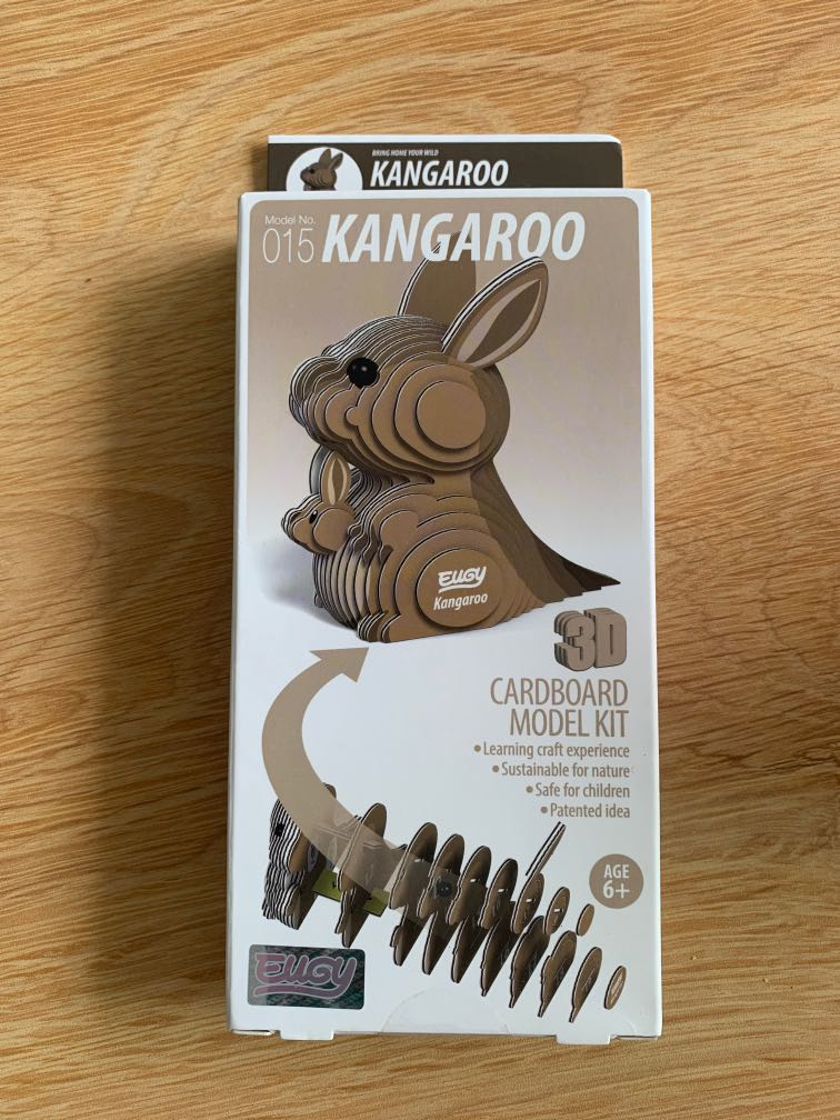 Kangaroo 3D cardboard model set, Hobbies & Toys, Toys & Games on Carousell