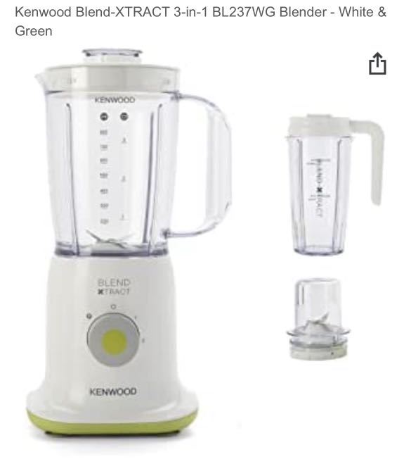 Kenwood BL23 3in1 Blender Processor, TV & Home Appliances, Kitchen ...