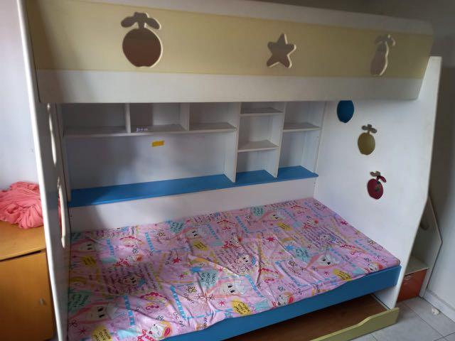 Kids Bunk Bed - Three Layers, Furniture & Home Living, Furniture, Bed ...