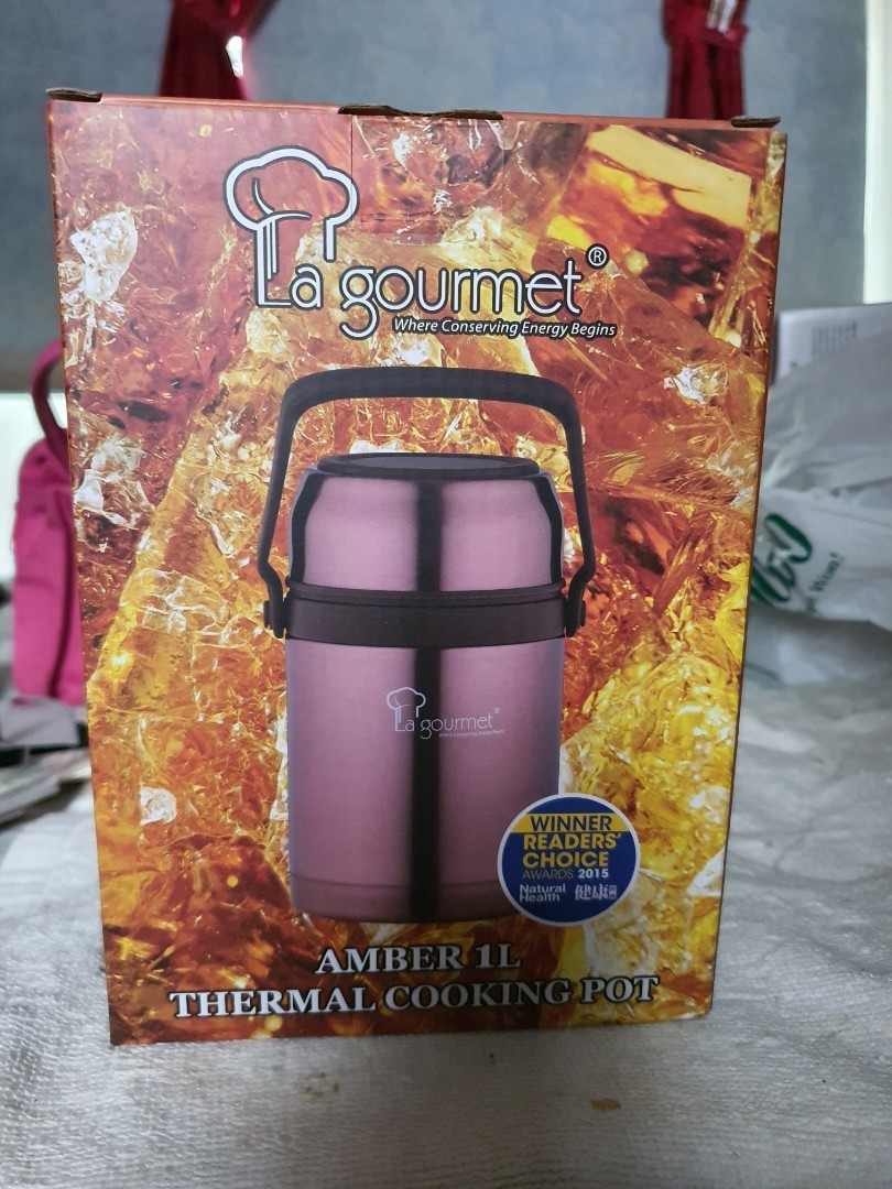 LA GOURMET La Gourmet Amber 1L Thermal Cooking pot, Furniture & Home ...