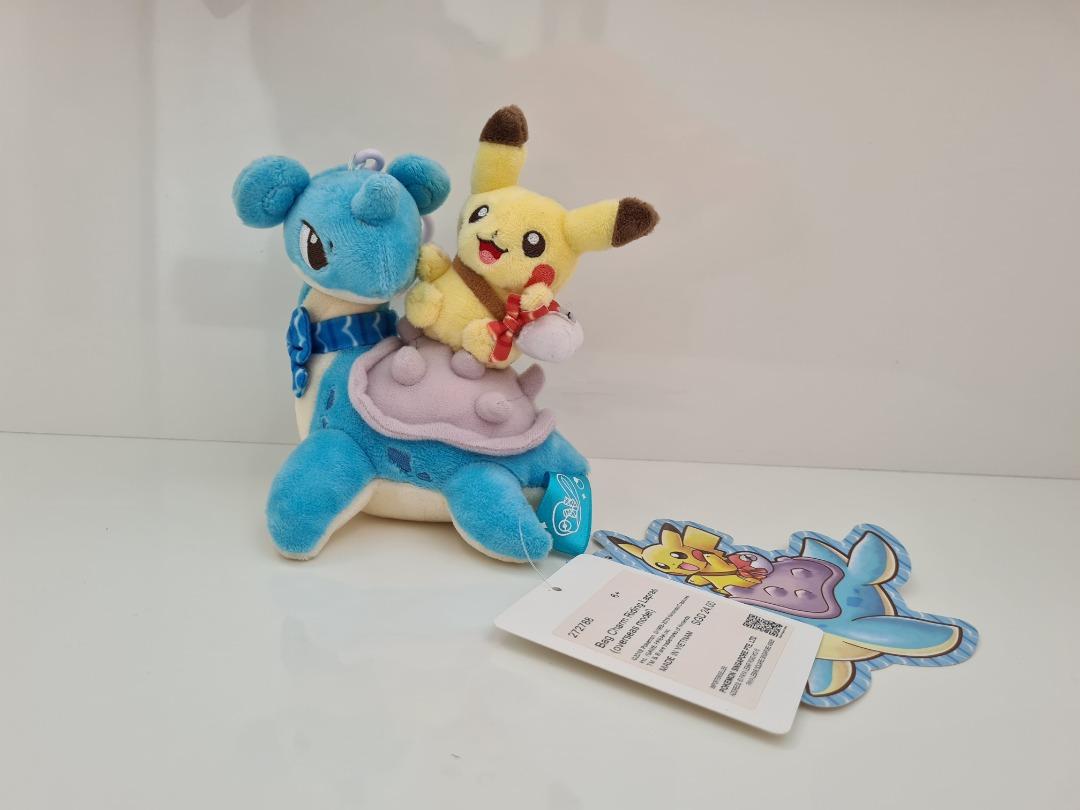 LAPRAS & PIKACHU official pokemon center 15 cm plush with tag, Hobbies ...