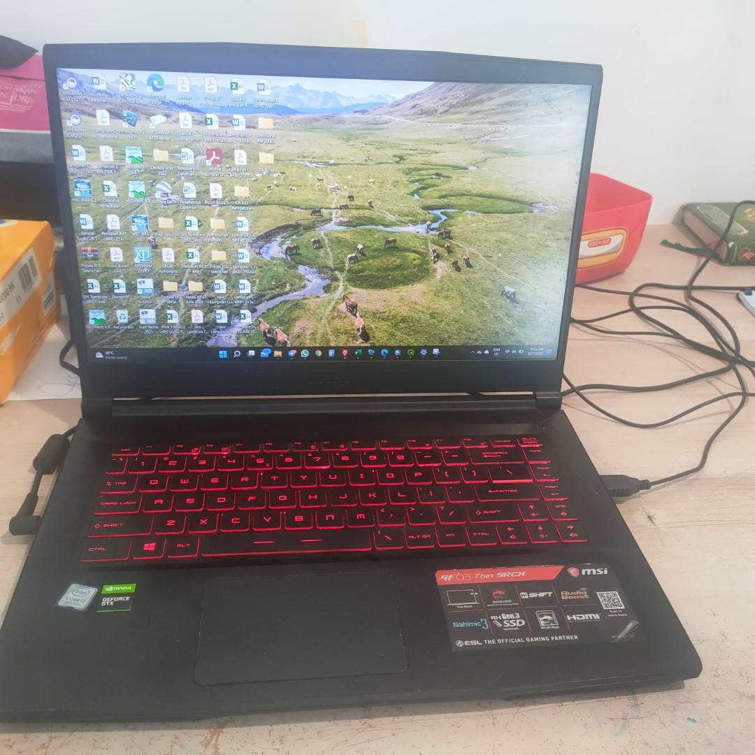 Laptop MSI GF63 Thin 9RCX, Computers & Tech, Laptops & Notebooks on Carousell
