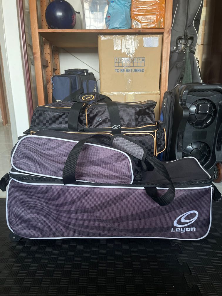 Leyon 3 ball bowling roller bag with shoe attachment, Sports Equipment, Sports & Games ...