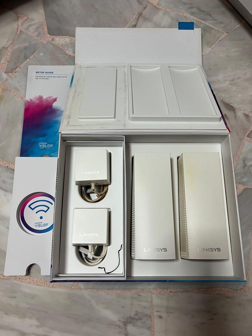 Linksys Velop WHW0302 AC4400 Tri-Band Mesh WiFi System (2-Pack), Mesh WiFi Router, Mesh Router ...