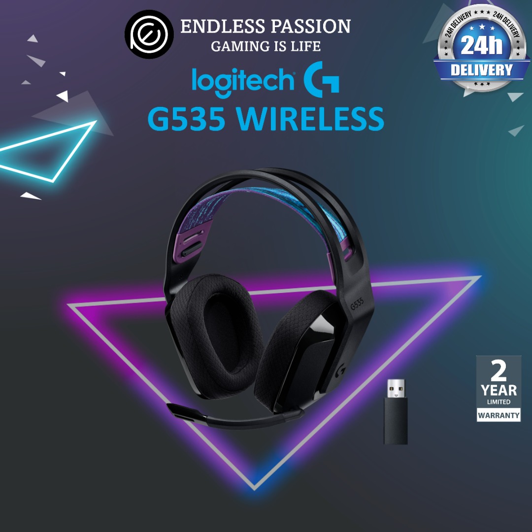 Logitech G535 Lightspeed Wireless Gaming Headset, Audio, Headphones ...