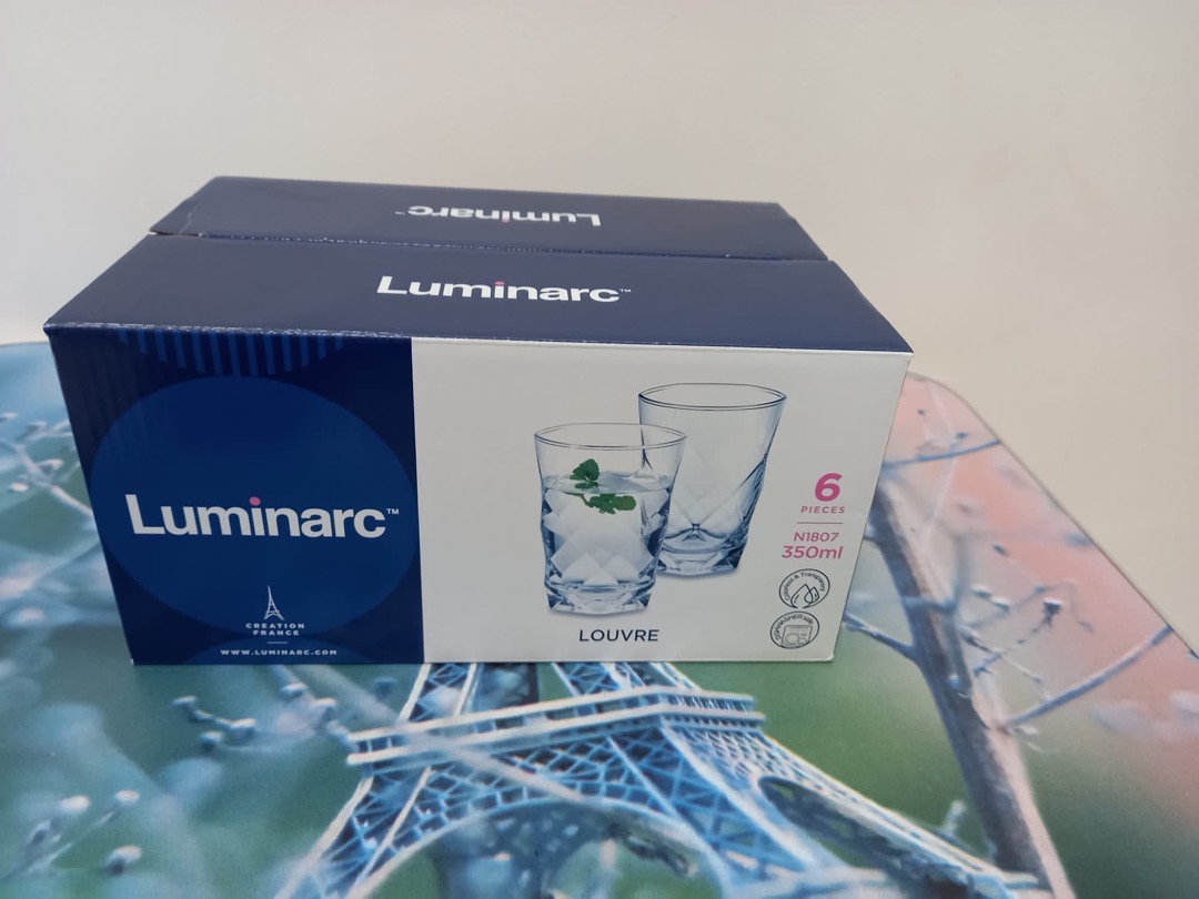 Luminarc - 6 pieces of glass cup, Furniture & Home Living, Kitchenware ...