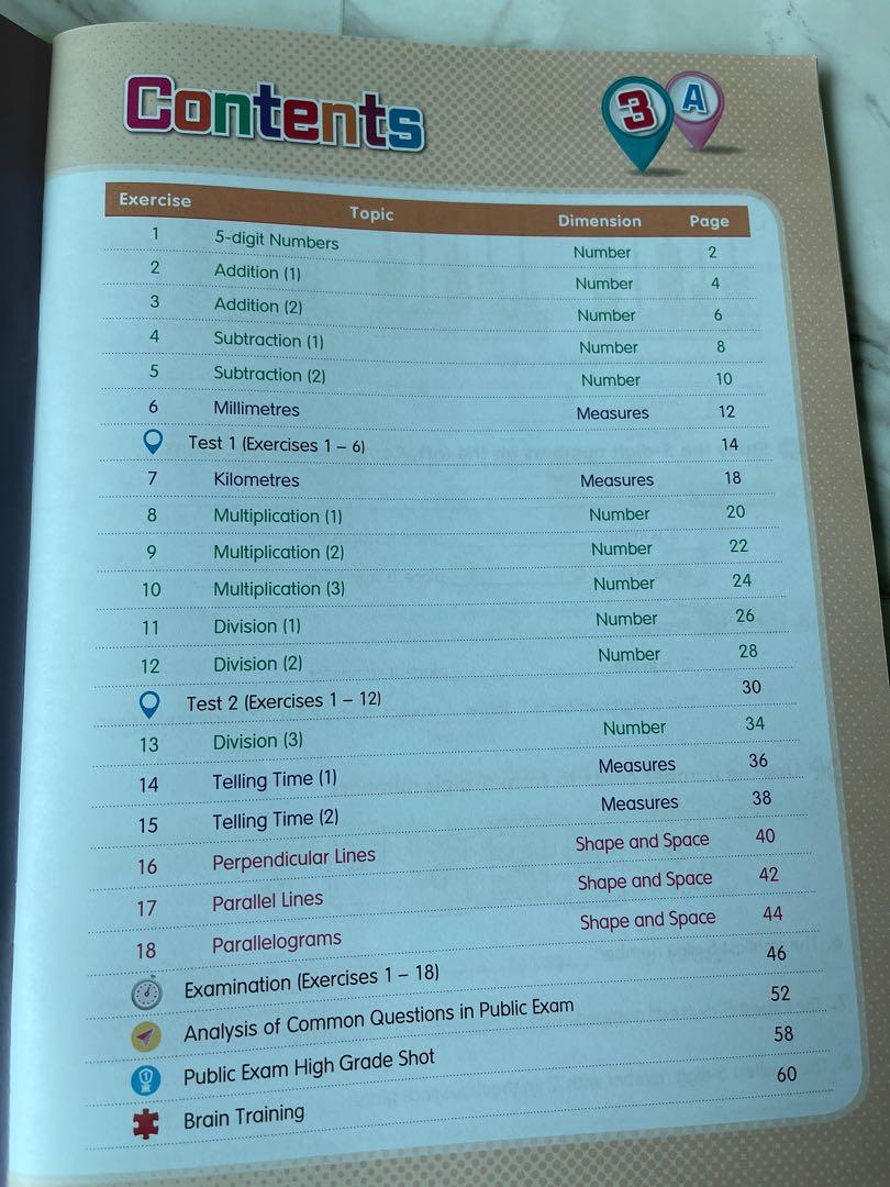 Mathematics exercises for P3, 興趣及遊戲, 書本 & 文具, 教科書 - Carousell