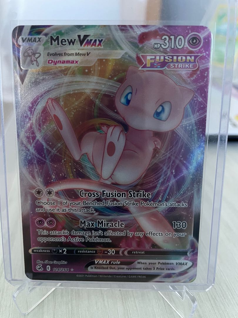 Mew VMAX Fusion Strike, Hobbies & Toys, Toys & Games on Carousell