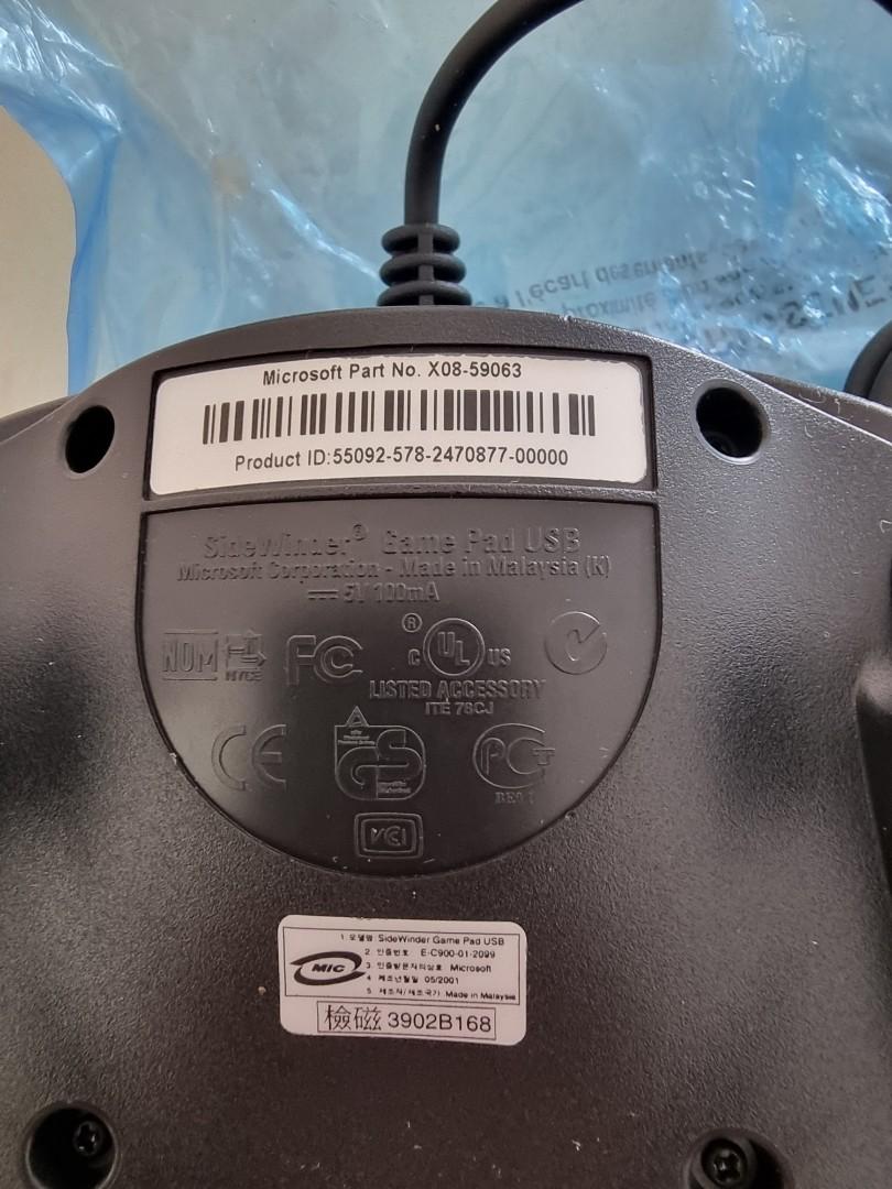 Microsoft Sidewinder USB controller, Video Gaming, Gaming Accessories ...