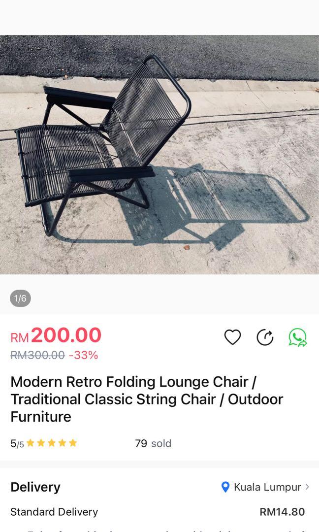 Modern Retro Lounge/String Chair, Furniture & Home Living, Furniture ...