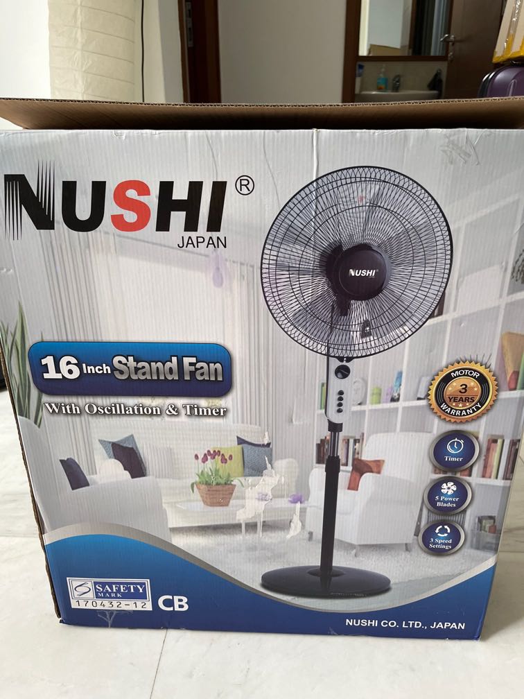 Nushi 16 Inch Standing Fan, TV & Home Appliances, Air Conditioners ...