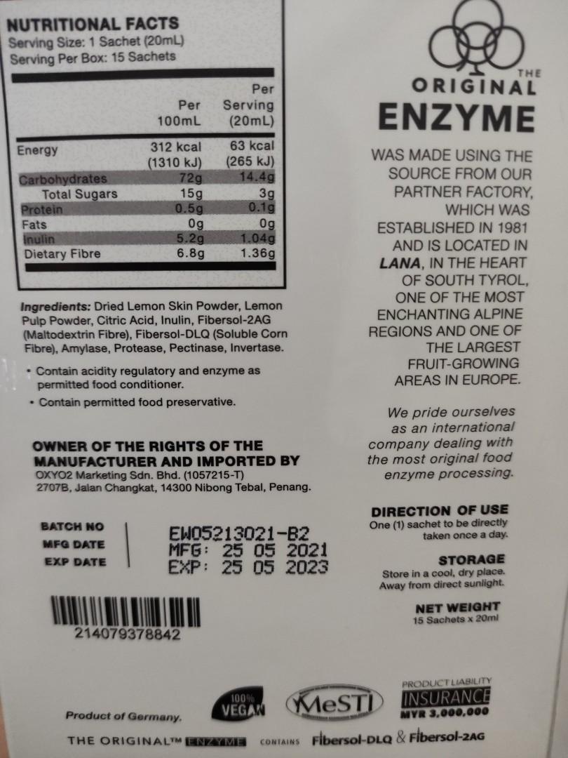 Original enzyme, Food & Drinks, Other Food & Drinks on Carousell