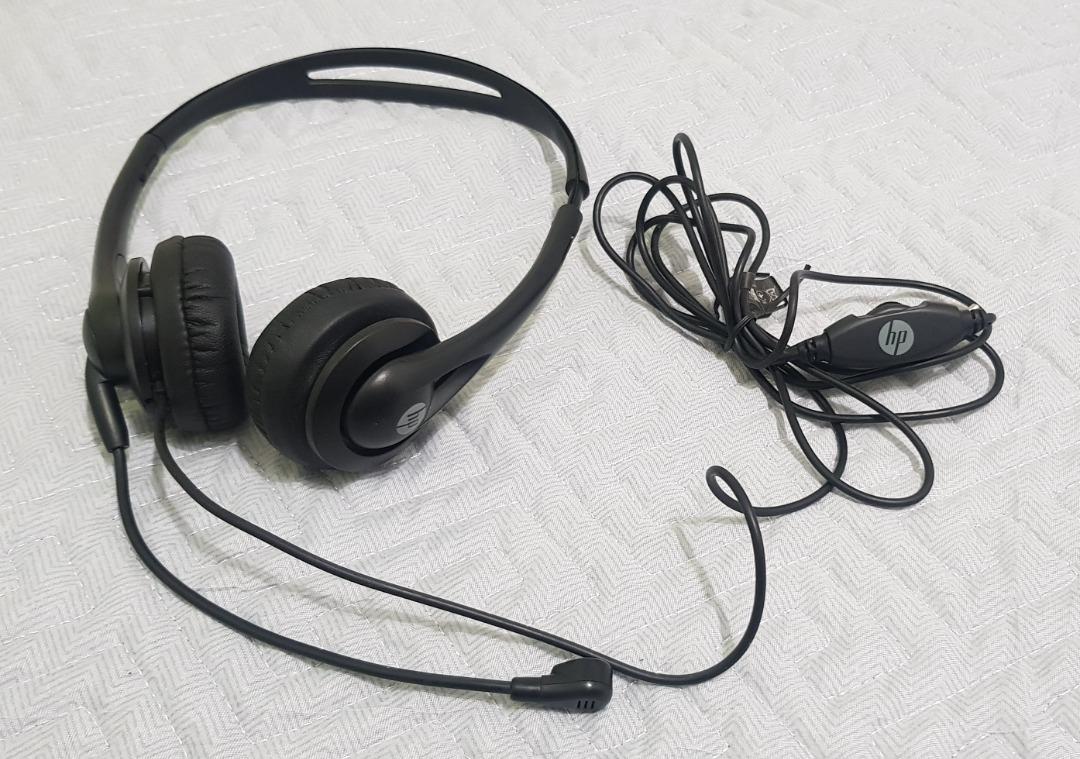 Original HP Stereo 3.5mm Headset, Audio, Headphones & Headsets on Carousell