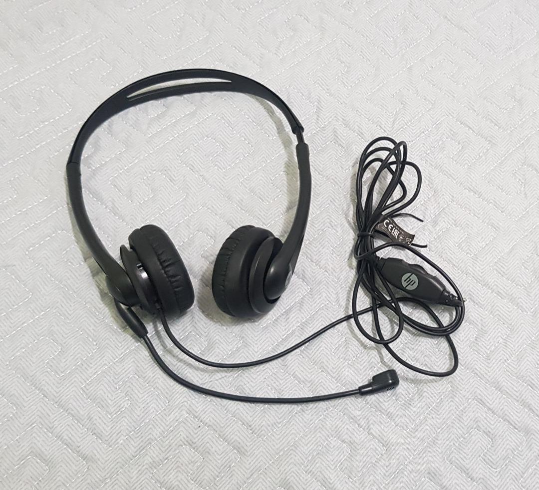 Original HP Stereo 3.5mm Headset, Audio, Headphones & Headsets on Carousell