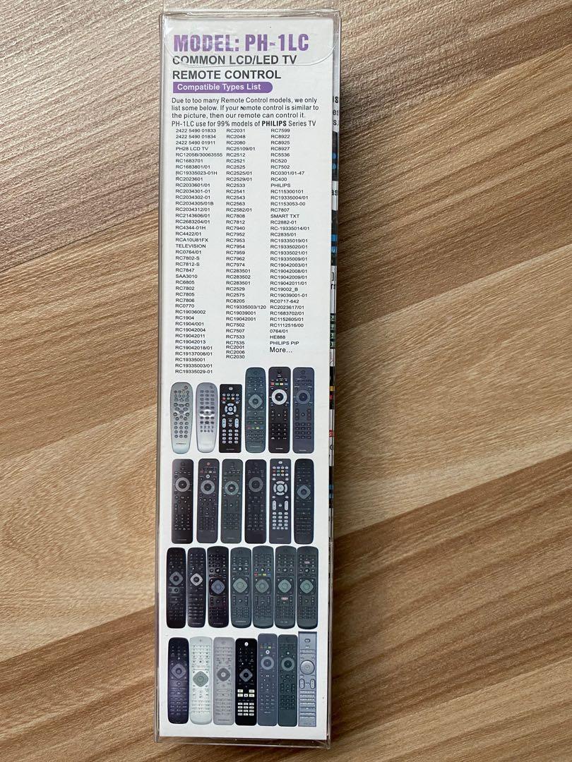 Philips Universal TV Remote PH-1LC, TV & Home Appliances, TV ...