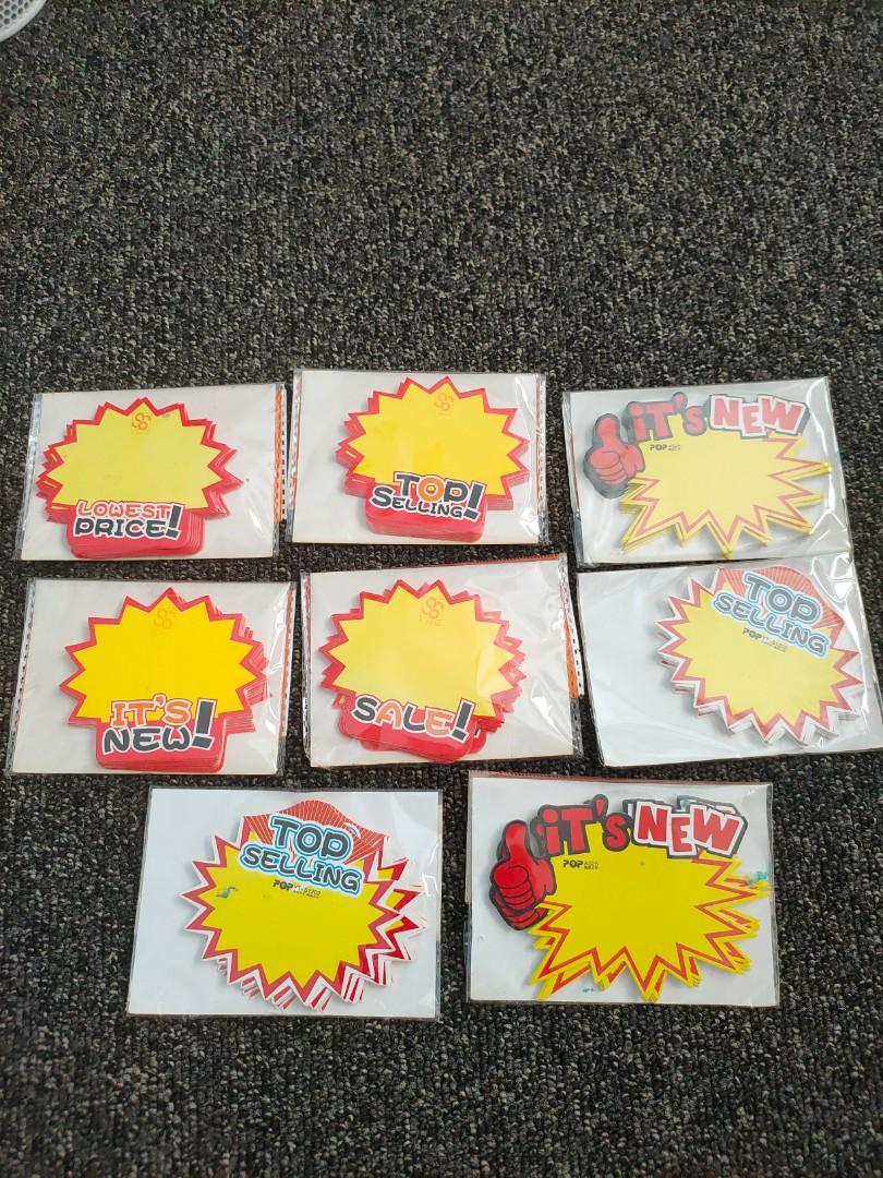 Price tag pop Price Promotion Display Card, Hobbies & Toys, Stationery ...
