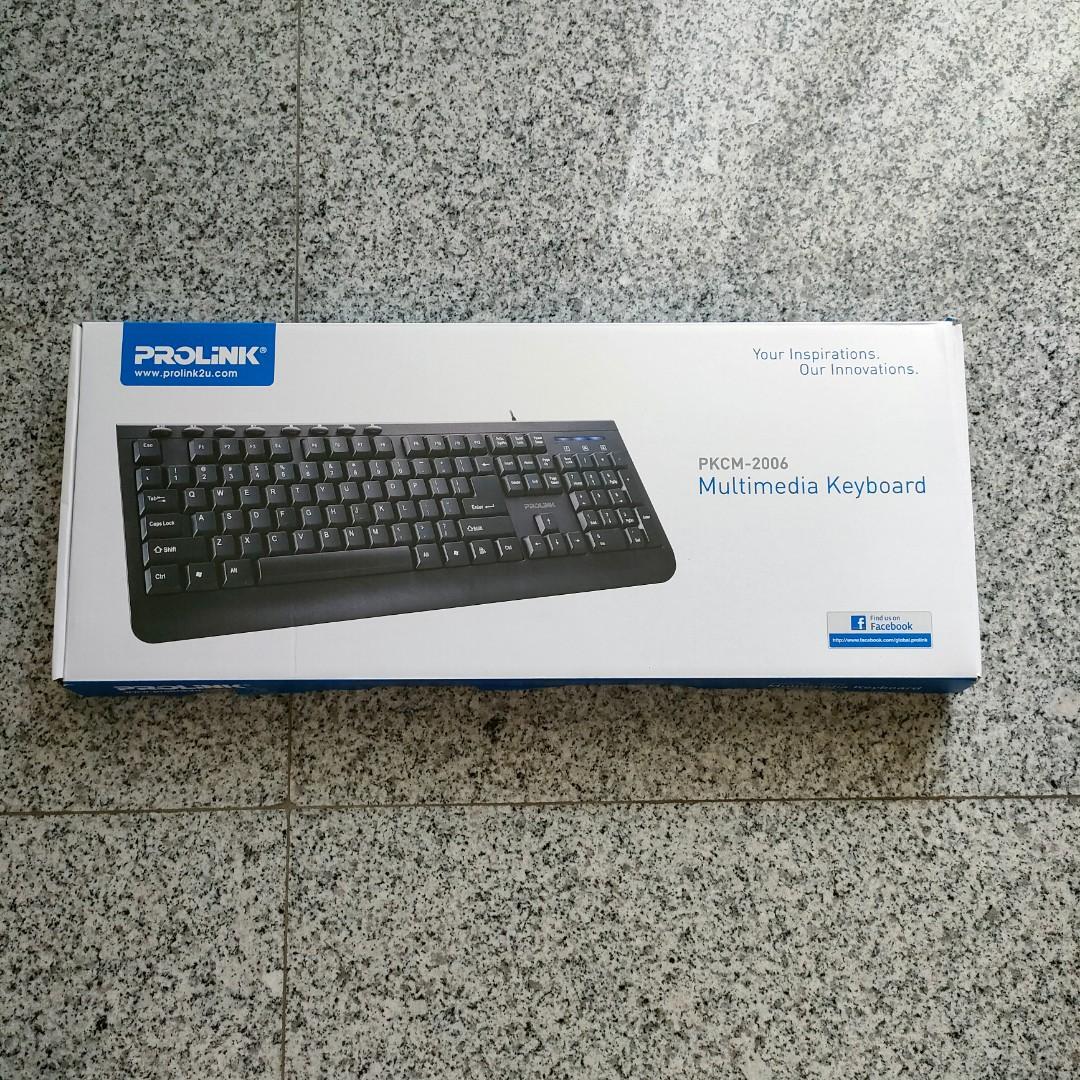 Prolink Multimedia Keyboard PKCM-2006, Computers & Tech, Parts ...