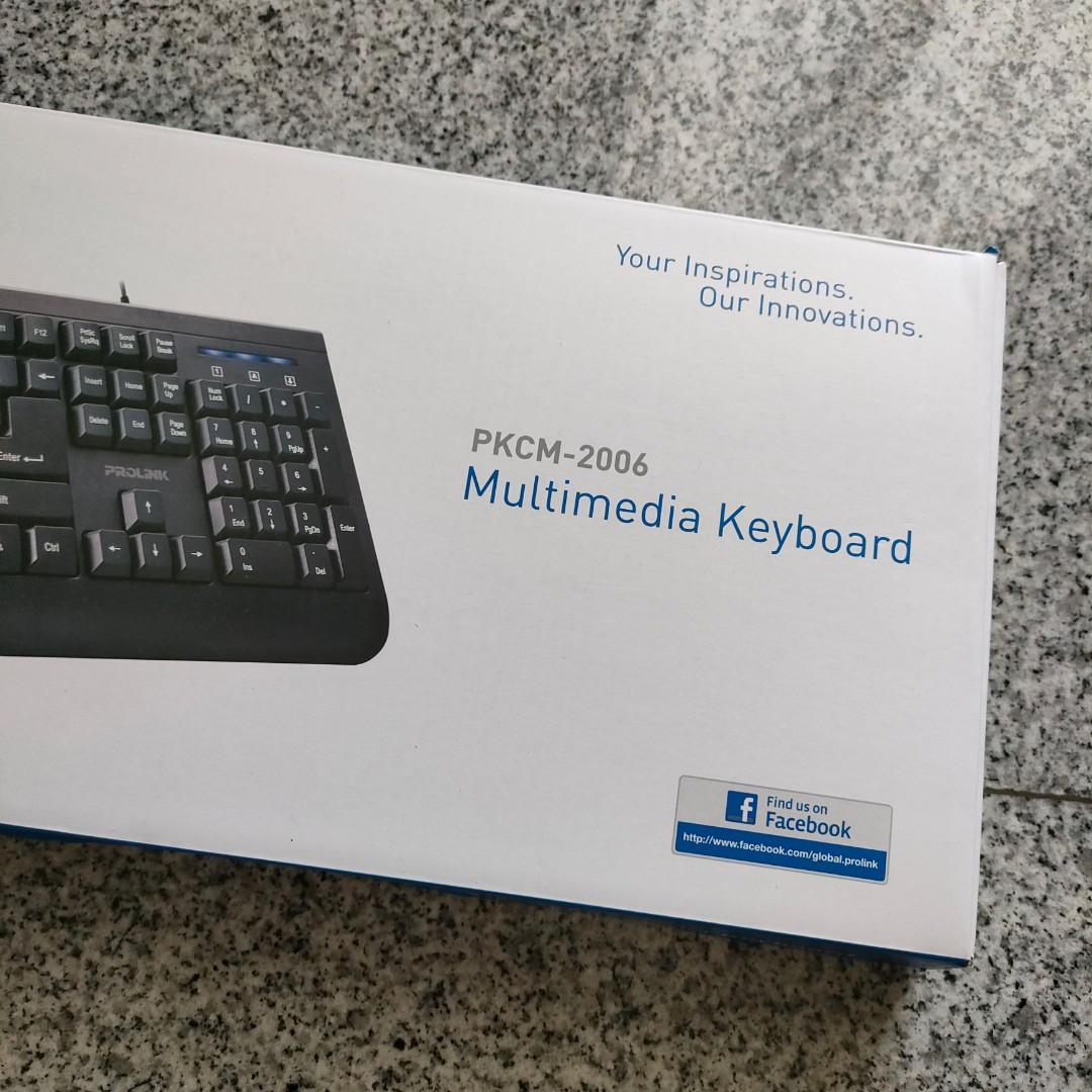 Prolink Multimedia Keyboard PKCM-2006, Computers & Tech, Parts ...