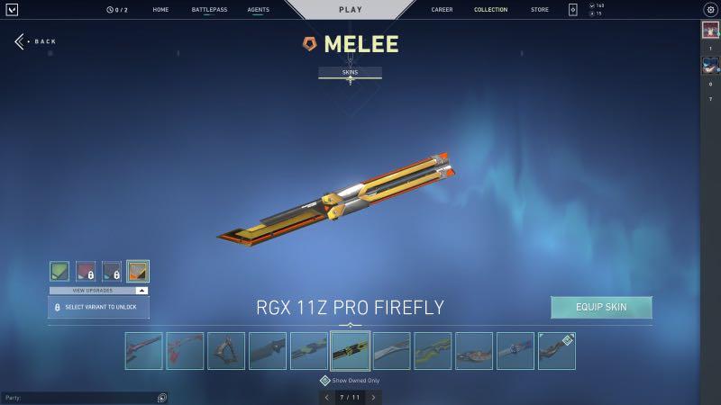 RGX FIREFLY BLADE 27 PREMIUMS VALORANT ACCOUNT, Video Gaming, Gaming ...