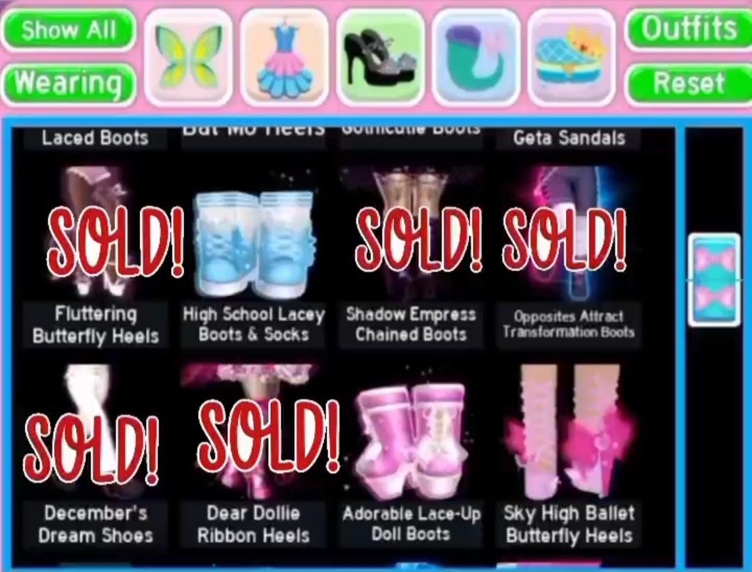 Royale high shoes!, Video Gaming, Video Games, Others on Carousell