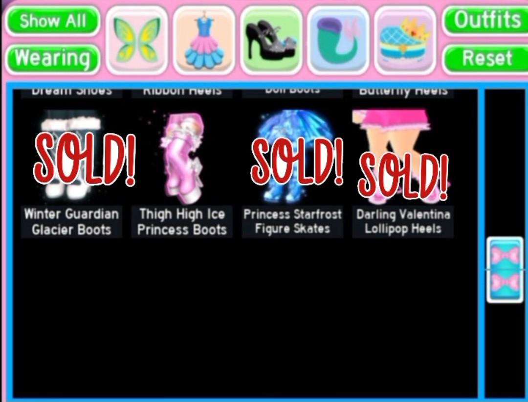 Royale high shoes!, Video Gaming, Video Games, Others on Carousell