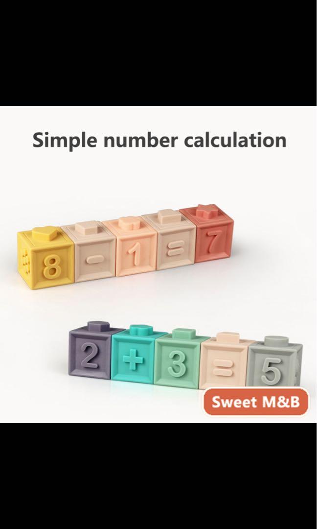 Soft rubber baby blocks, Babies & Kids, Infant Playtime on Carousell