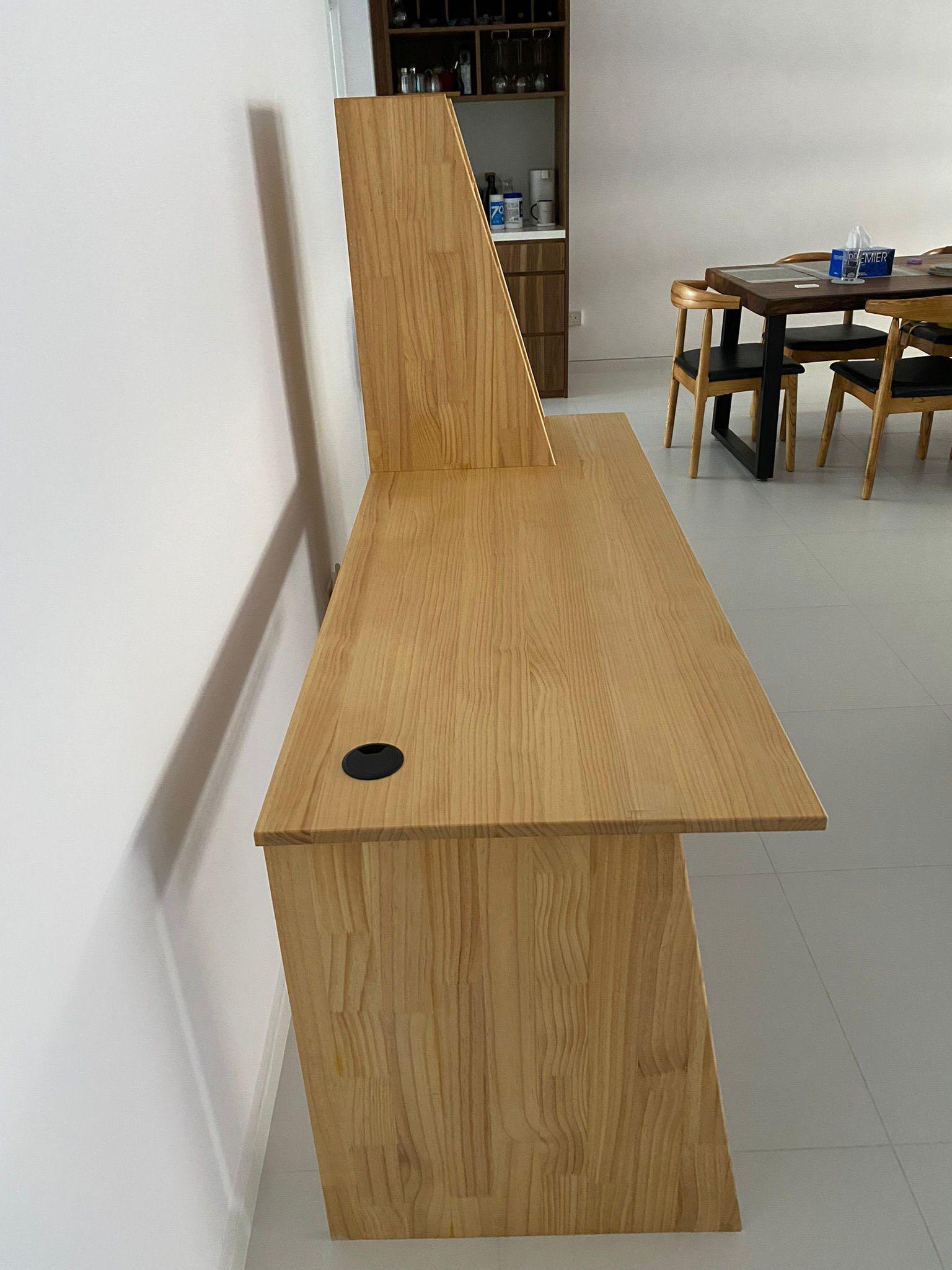 Solid pine wood computer desk study table, Furniture & Home Living ...