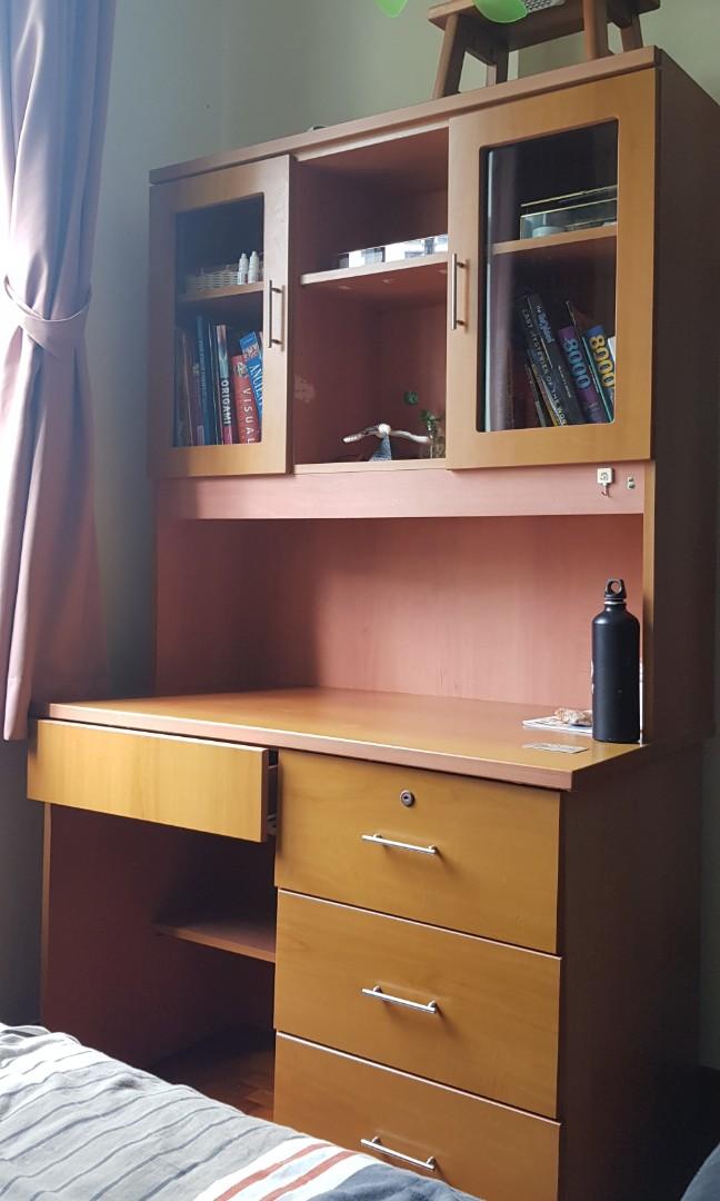 Study table cum book shelf, Furniture & Home Living, Furniture, Tables ...