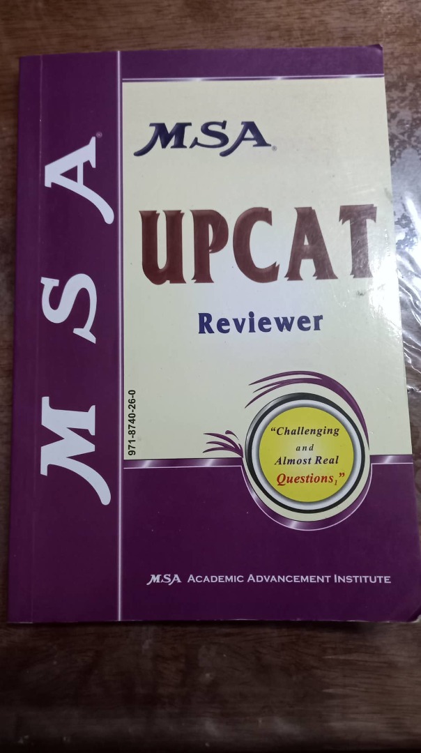 UPCAT Reviewer (MSA) + Free Math Solutions Manual, Hobbies & Toys ...