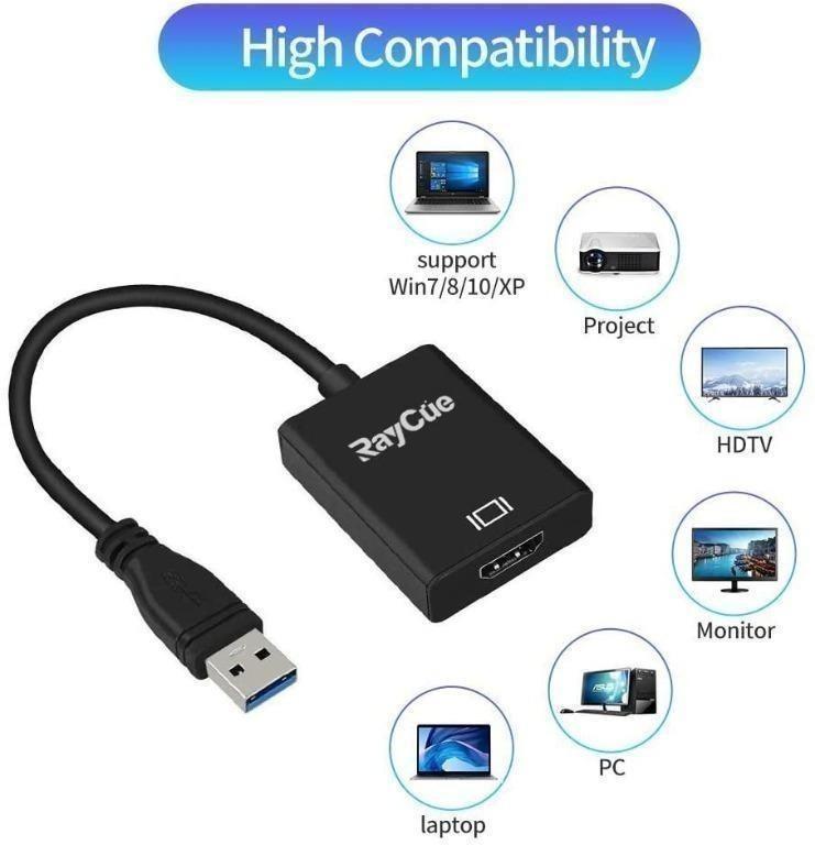 USB 3.0 to HDMI Adapter Raycue, Computers & Tech, Parts & Accessories ...