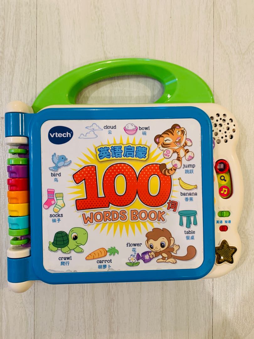 Vtech 100 words book (English & Chinese), Babies & Kids, Infant ...