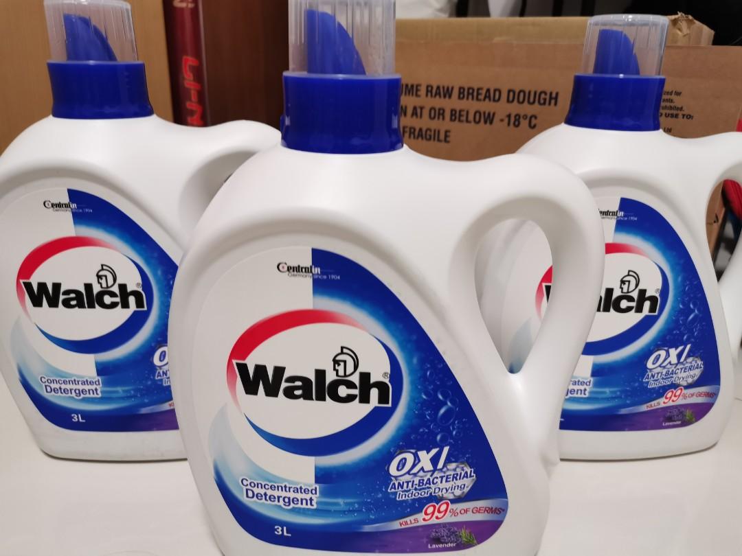 Walch Concentrated Detergent 3L x 3 bottles, Furniture & Home Living, Cleaning & Homecare ...