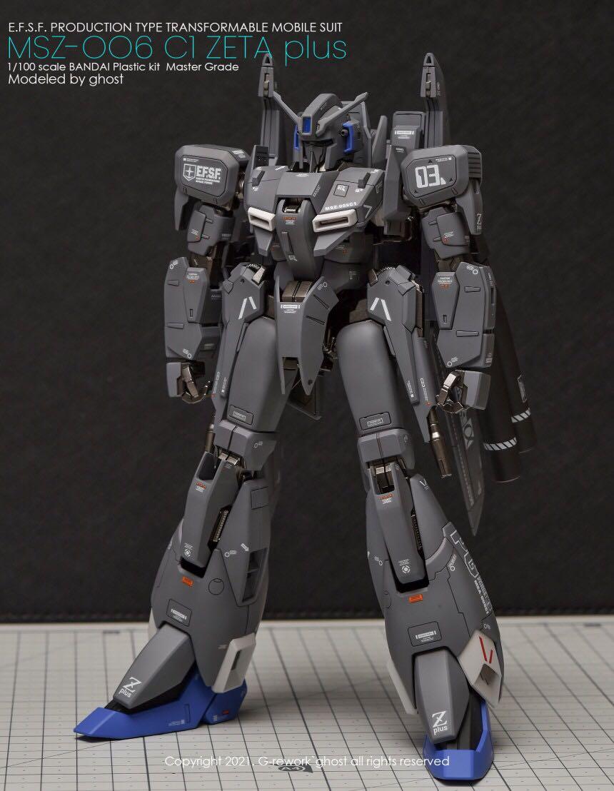 [Yan] MG Zeta Z Plus C1 Gundam (G Rework Ver.) Ghost Custom Fluorescent Waterslide Decal 1/100 ...