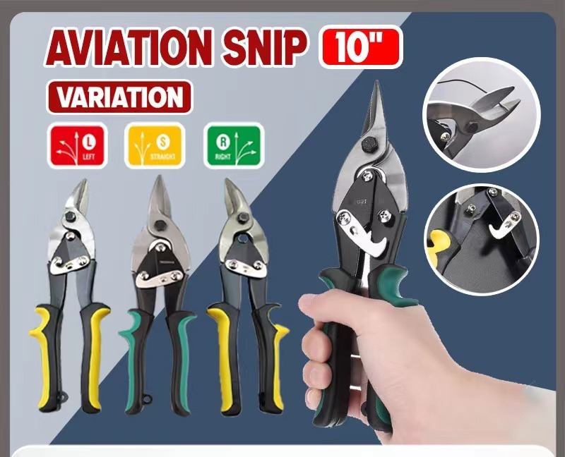 10" Aviation Snip Straight/Left/Right 250mmn Steel Metal Cutter ...