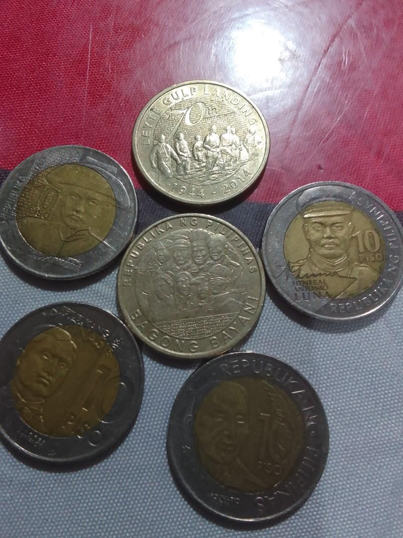 10 Pesos commemorative coin Complete and 5 peso 2014 gulp landing and ...
