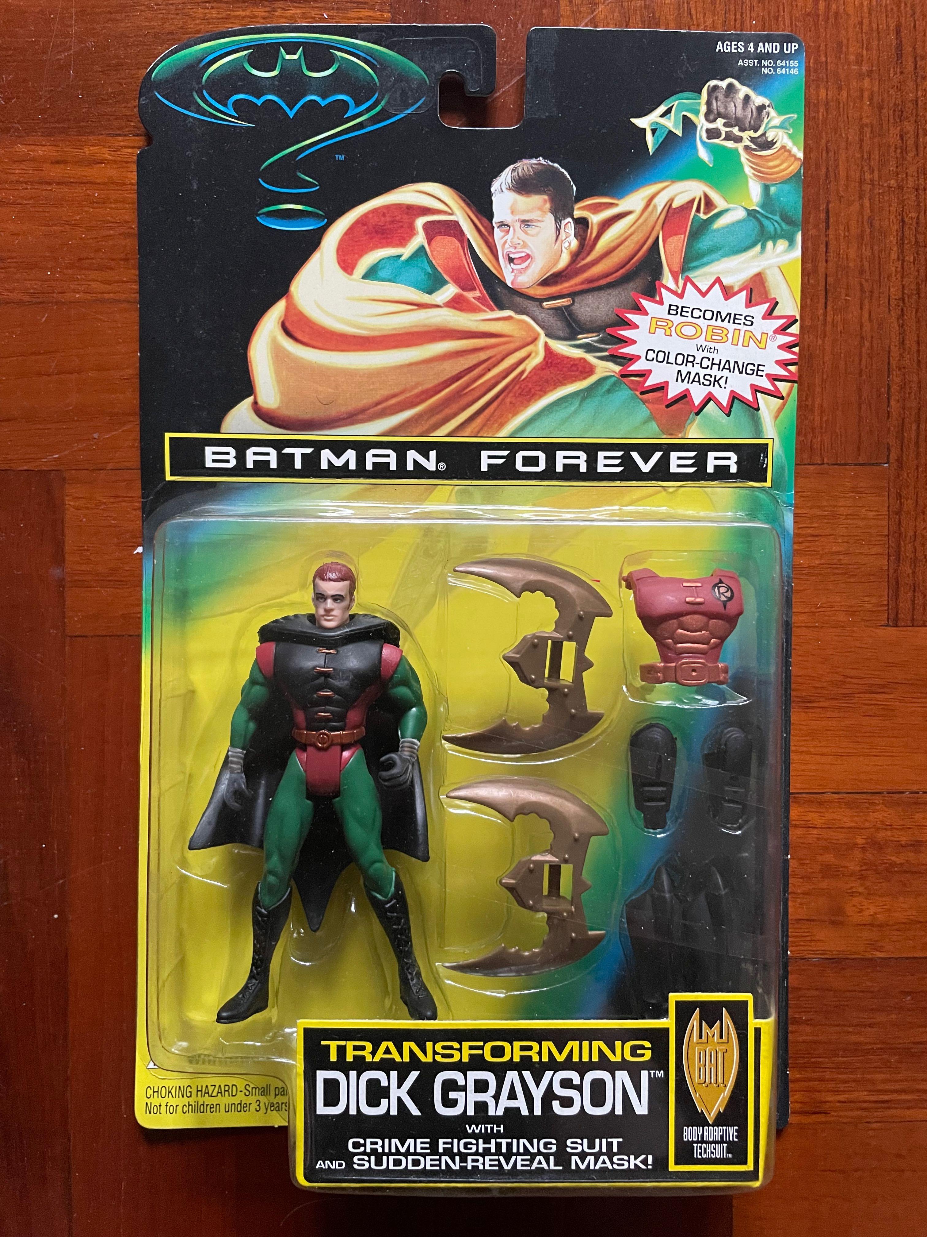1995 Batman Forever Transforming Dick Grayson / Robin MOSC Kenner Chris ...