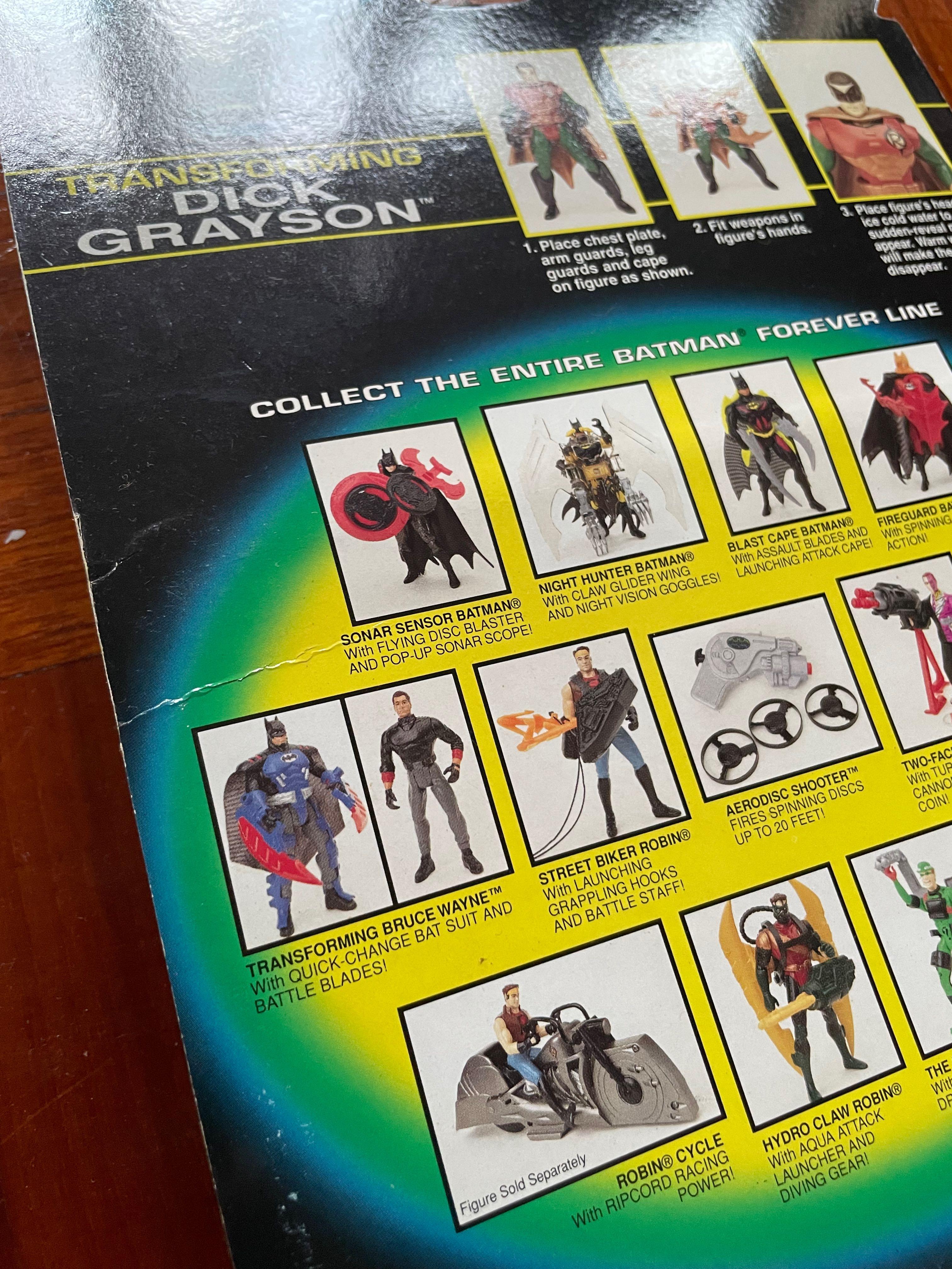 1995 Batman Forever Transforming Dick Grayson / Robin MOSC Kenner Chris ...