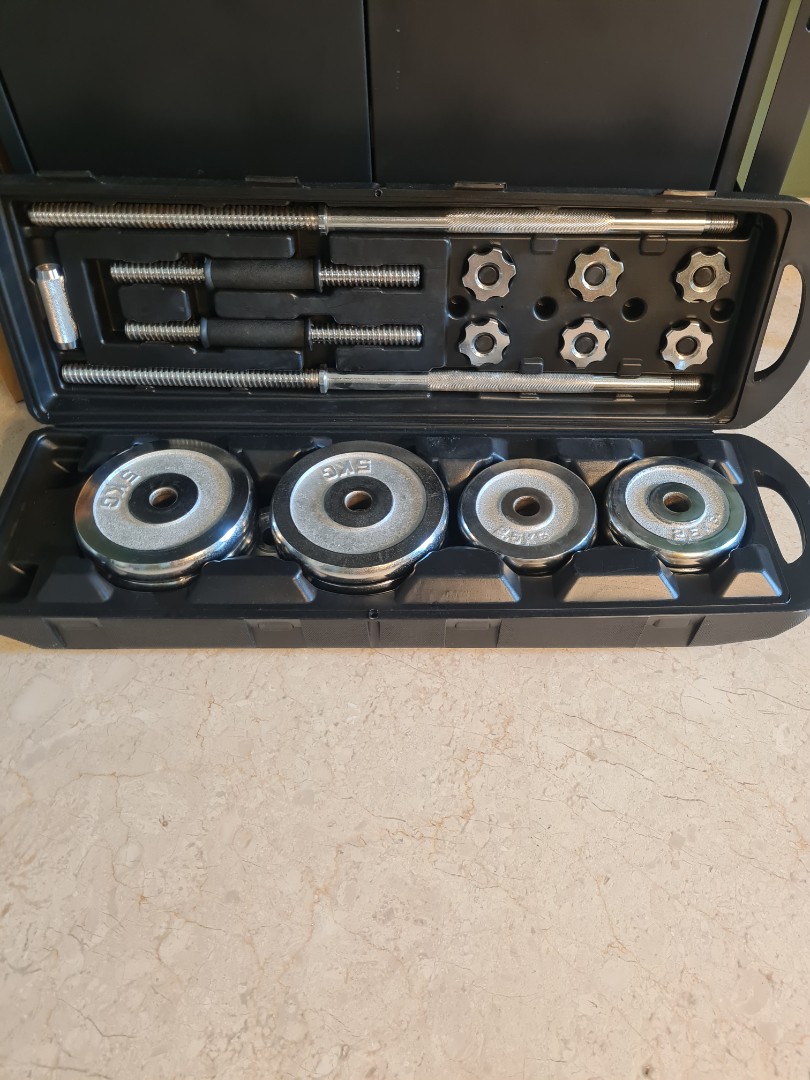 50kg portable weights set, Sports Equipment, Exercise & Fitness ...