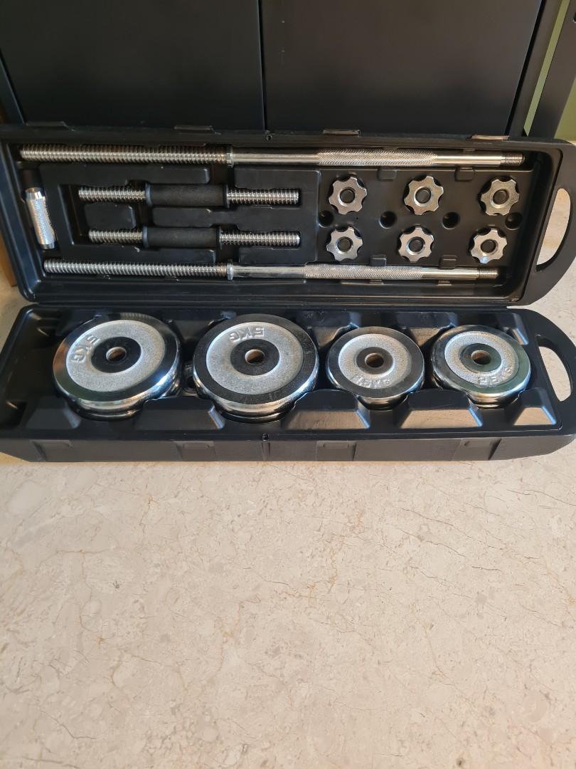 50kg portable weights set, Sports Equipment, Exercise & Fitness ...