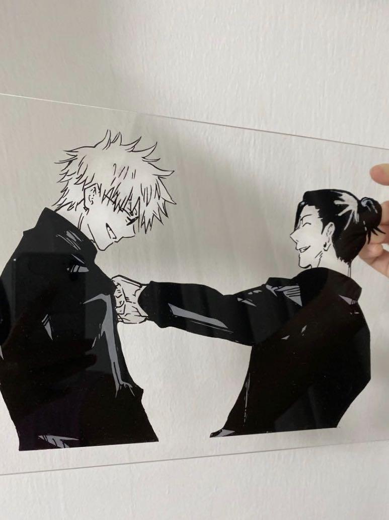 Anime jujutsu kaisen Glass Painting Satosugu Gojo Satoru and Geto ...