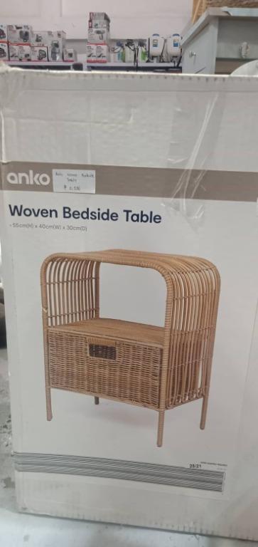 ANKO WOVEN BEDSIDE TABLE, Furniture & Home Living, Furniture, Tables ...