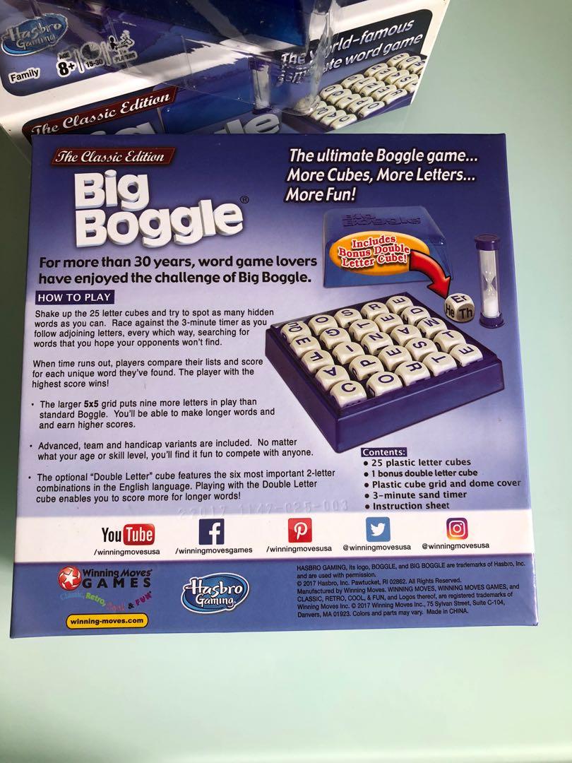 Big Boggle: the classic edition, Hobbies & Toys, Toys & Games on Carousell
