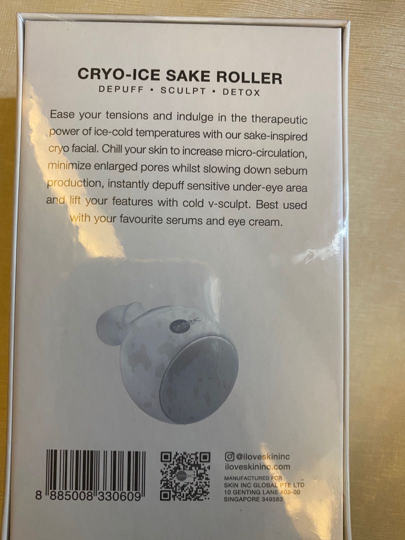 Brand new skin inc cryo ice sake roller, Beauty & Personal Care, Face ...