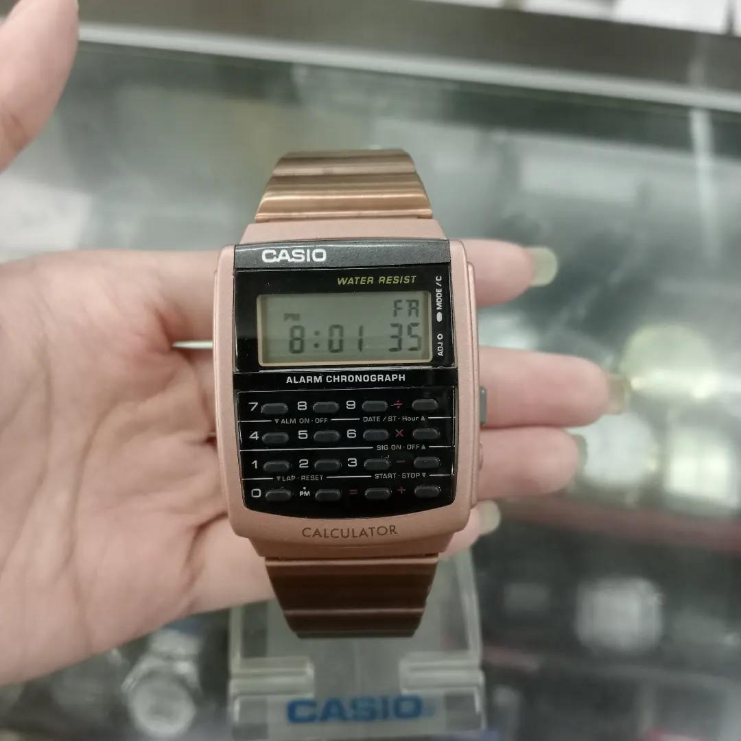 Casio Calculator Watch Rose gold, Men's Fashion, Watches & Accessories ...
