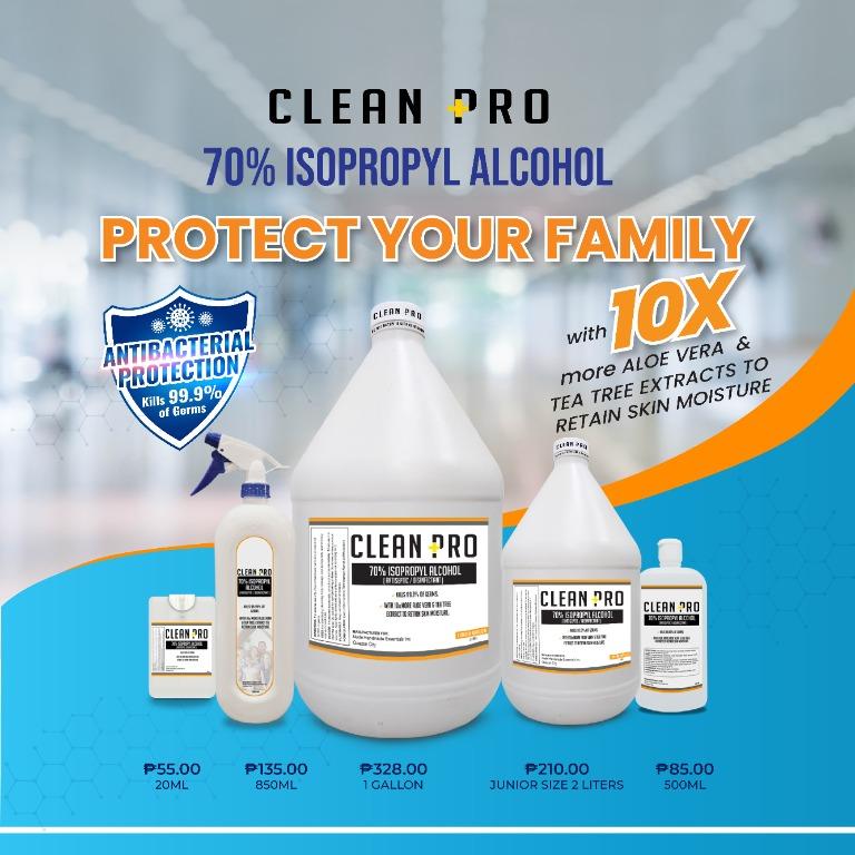 Clean Pro 70% Isopropyl Alcohol, Beauty & Personal Care, Sanitizers ...