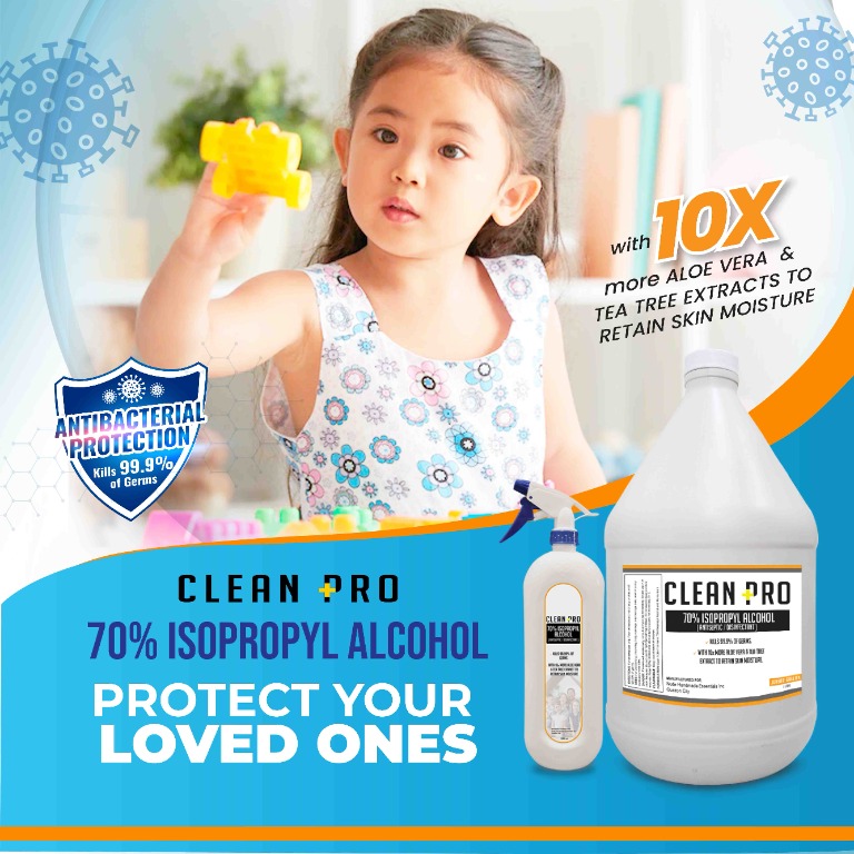 Clean Pro 70% Isopropyl Alcohol, Beauty & Personal Care, Sanitizers ...