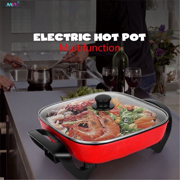Electric Square Hotpo Shabu Shabu Fry Stew Boil Non stick ZH-1391 on ...